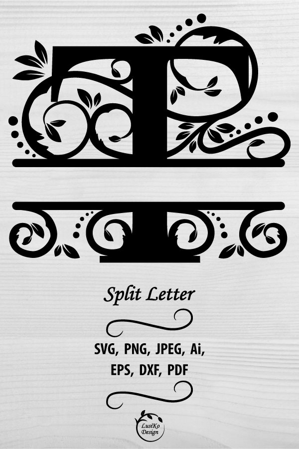 Split monogram letter T. Family monogram logo design