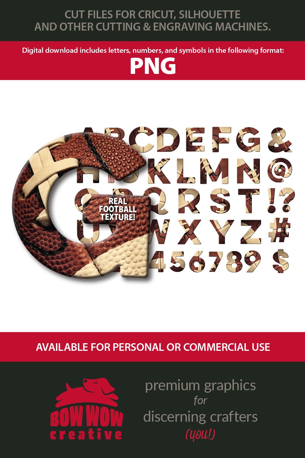 American Football Alphabet Numbers & Symbols Clipart Bundle