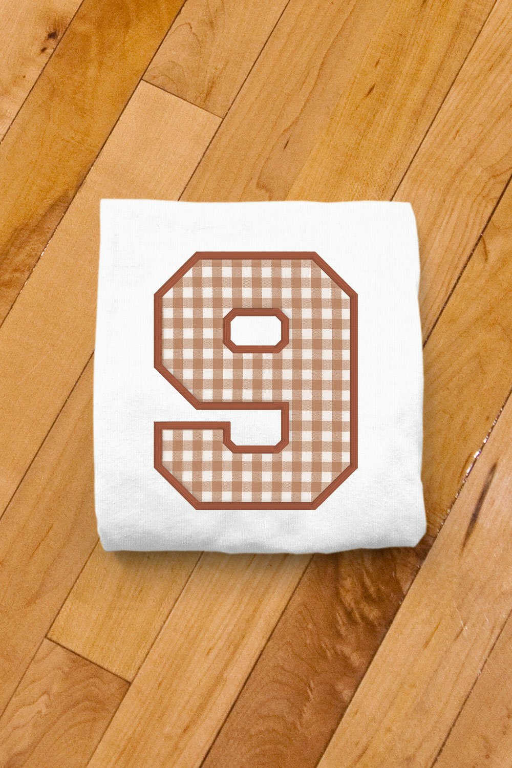 Varsity Number 9 Applique Embroidery File