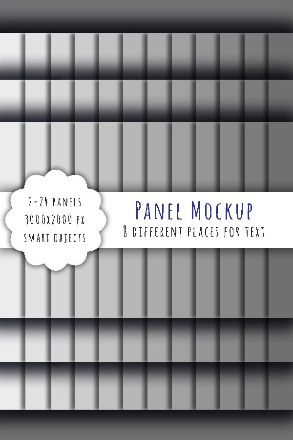 Panel mockup PSD for digital paper and backgrounds
