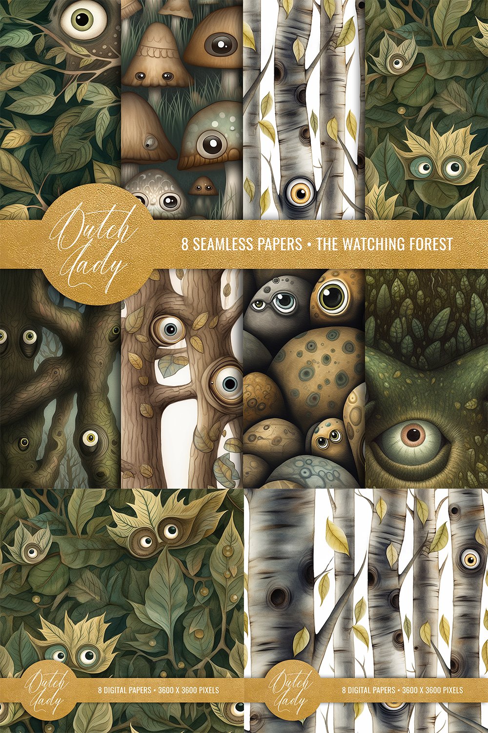 The Watching Forest Seamless Patterns