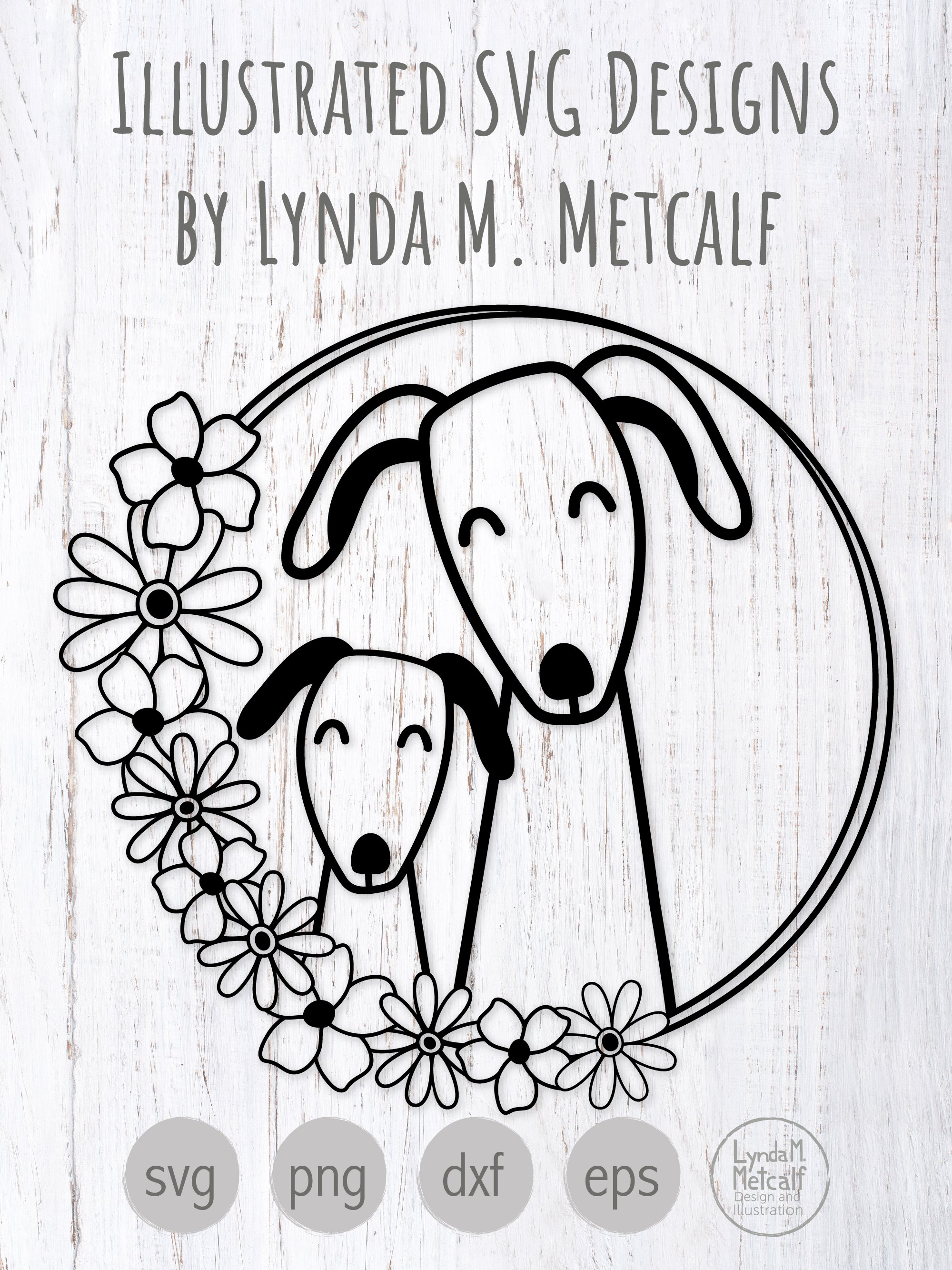 Dogs and Flowers svg, Motherhood svg, Dog Mom and Puppy SVG