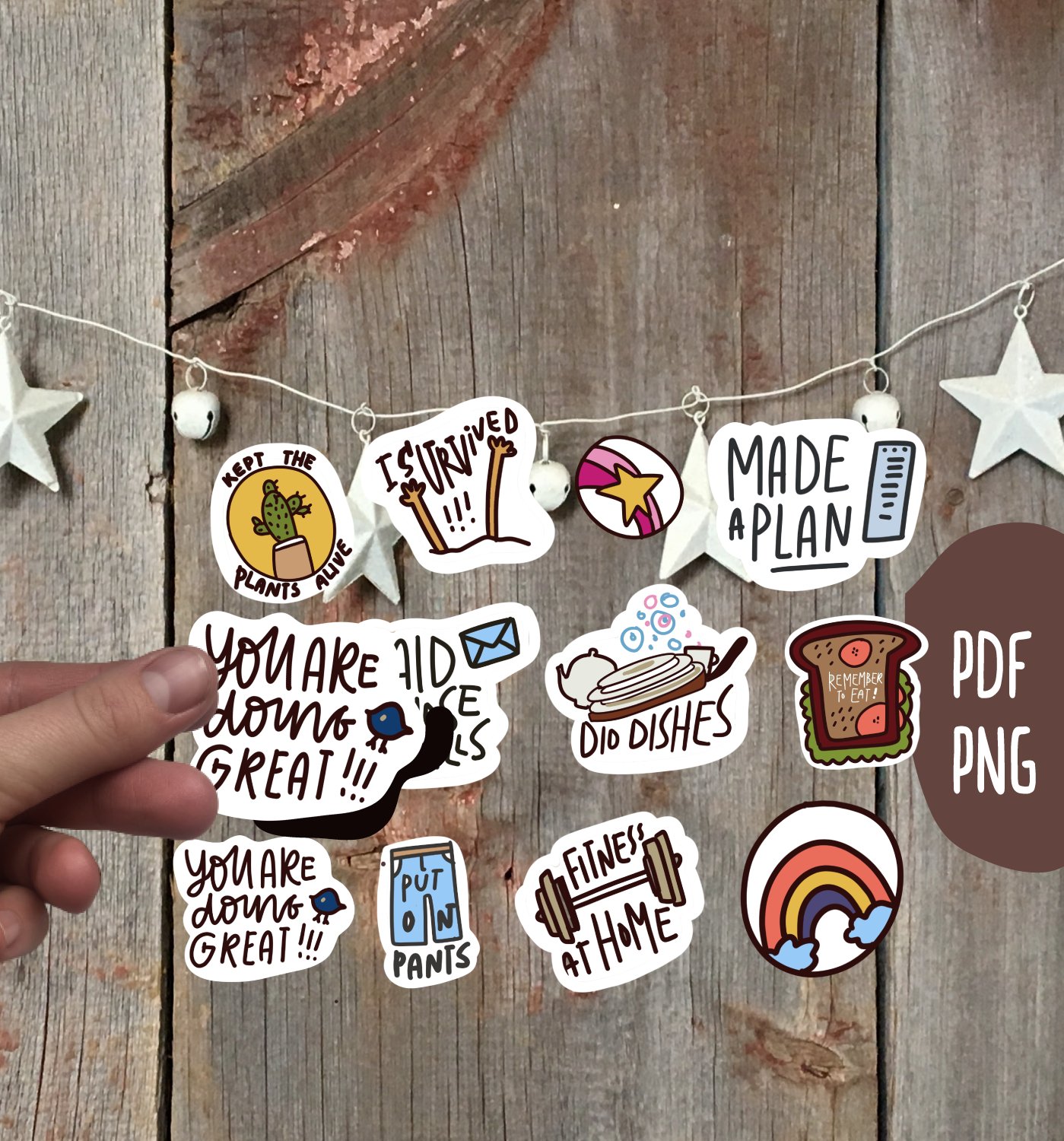 Adulting reward stickers printable