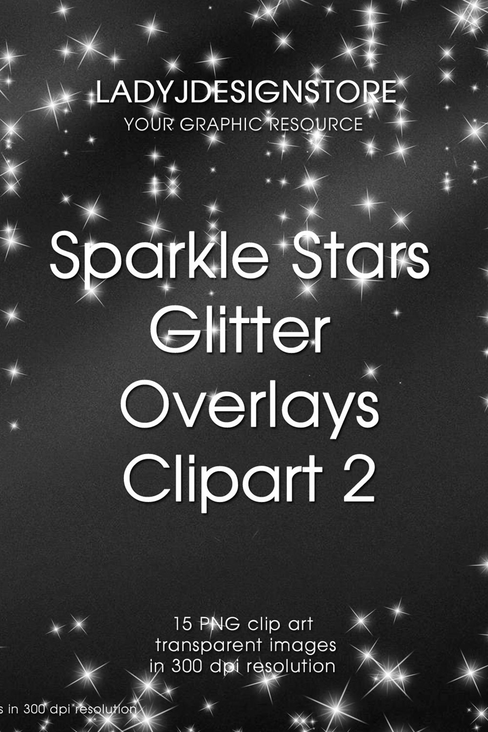Sparkle Stars Glitter Stardust Overlays