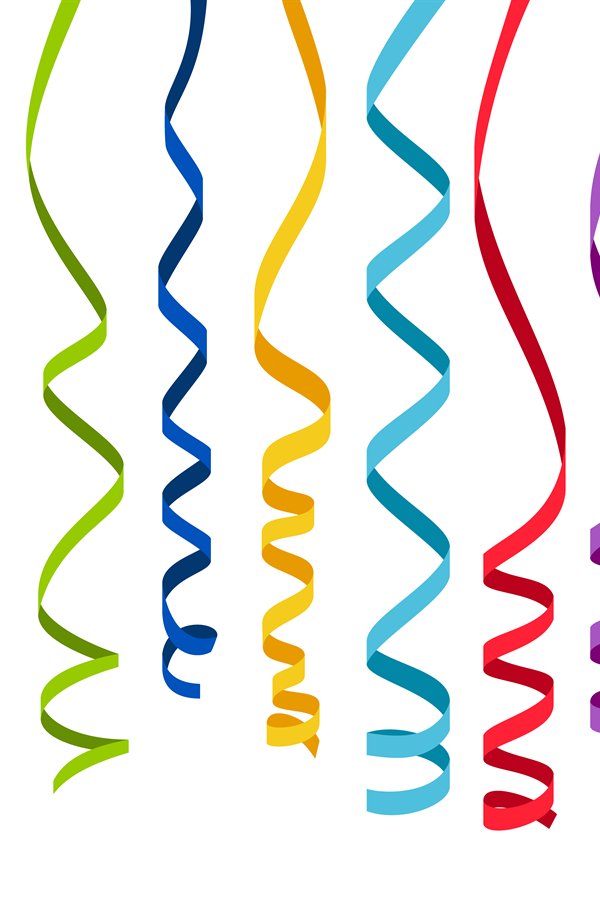 Colorful ribbons for decoration