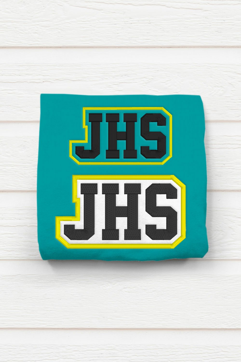 JHS High School Initials Embroidery File