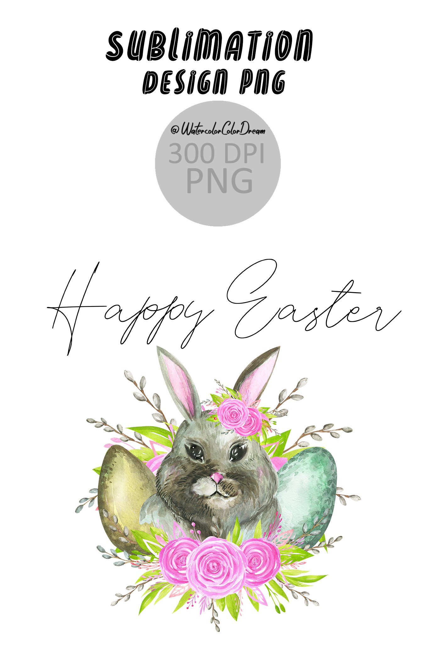 Easter Bunny Sublimation design