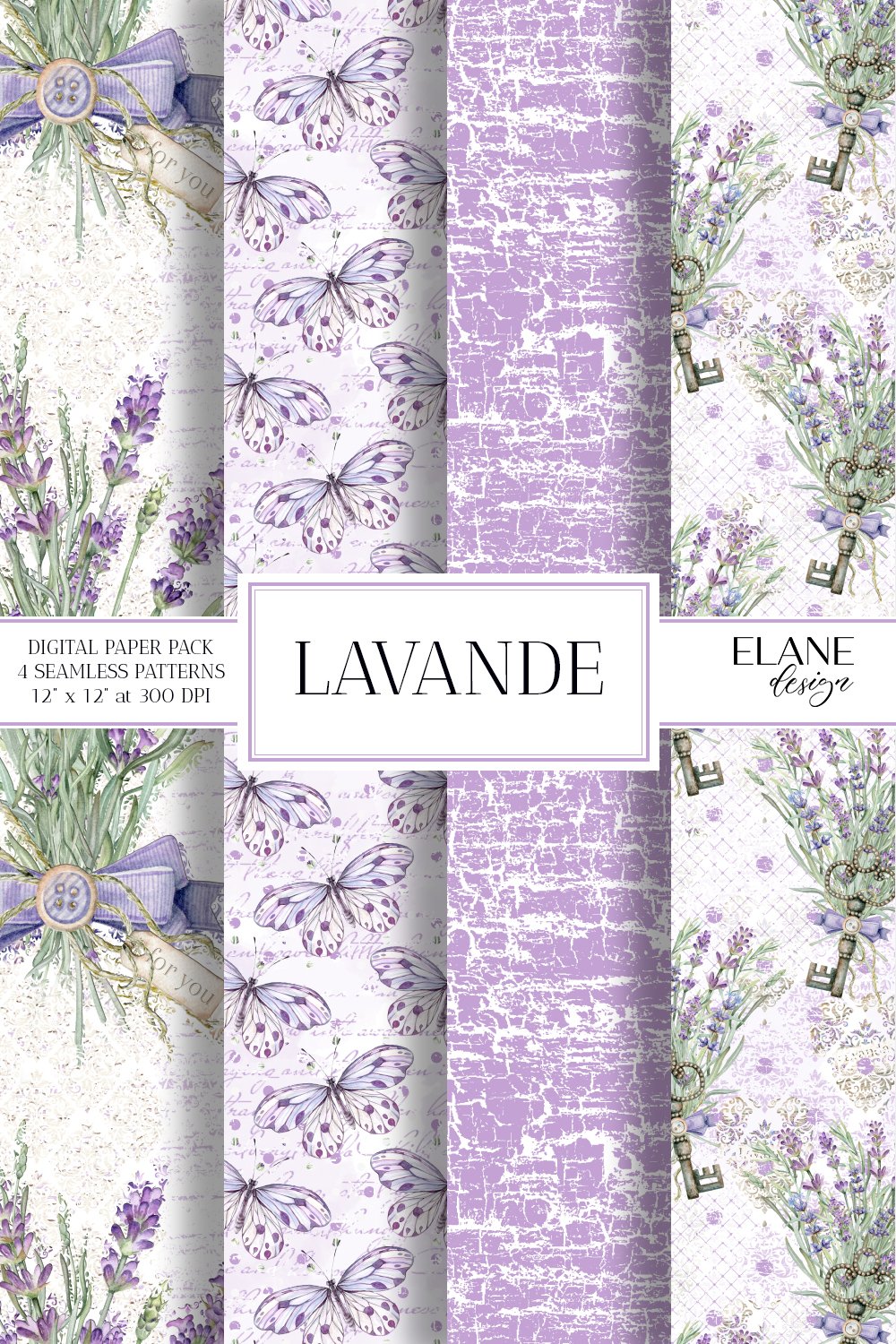 Lavender Digital Paper, Provence Scrapbook Paper (4127248)