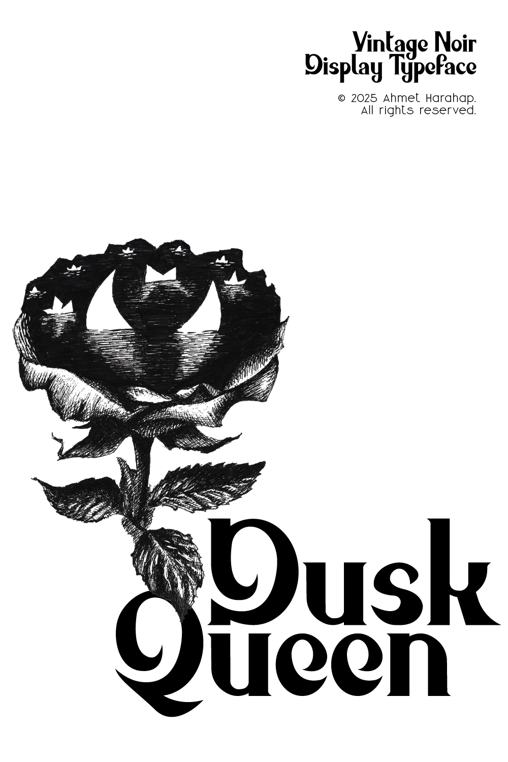 Dusk Queen – Vintage Noir Display Typeface