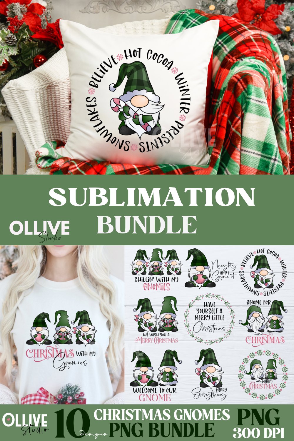 Christmas Gnomes Sublimation Bundle PNG (2644483)