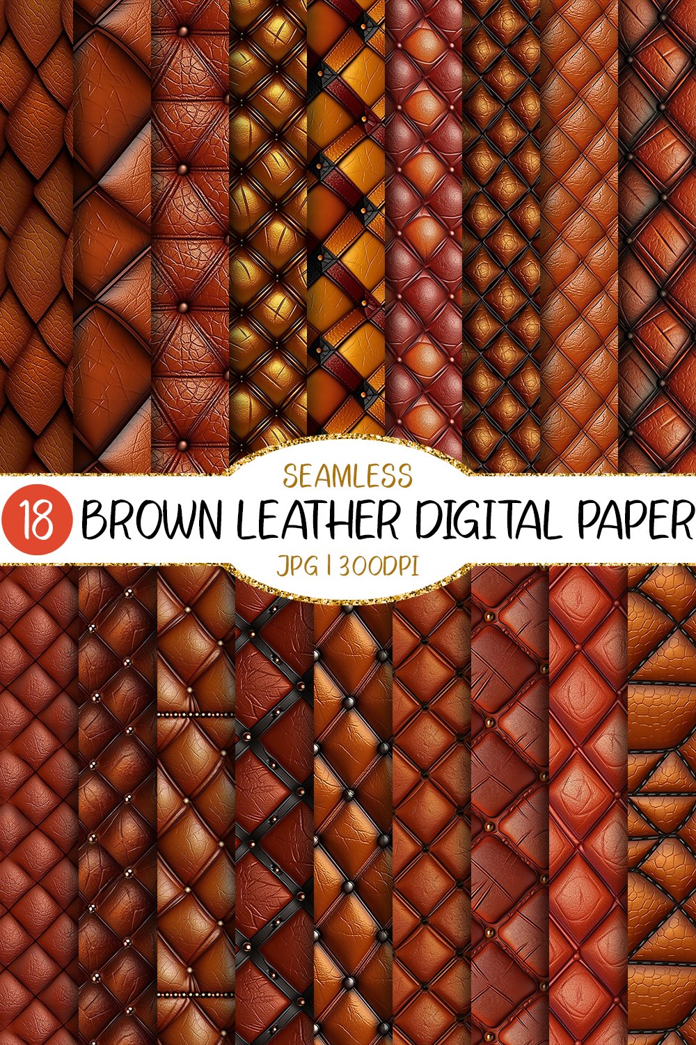 Seamless Brown Leather Digital Paper | Background, Scrapbook