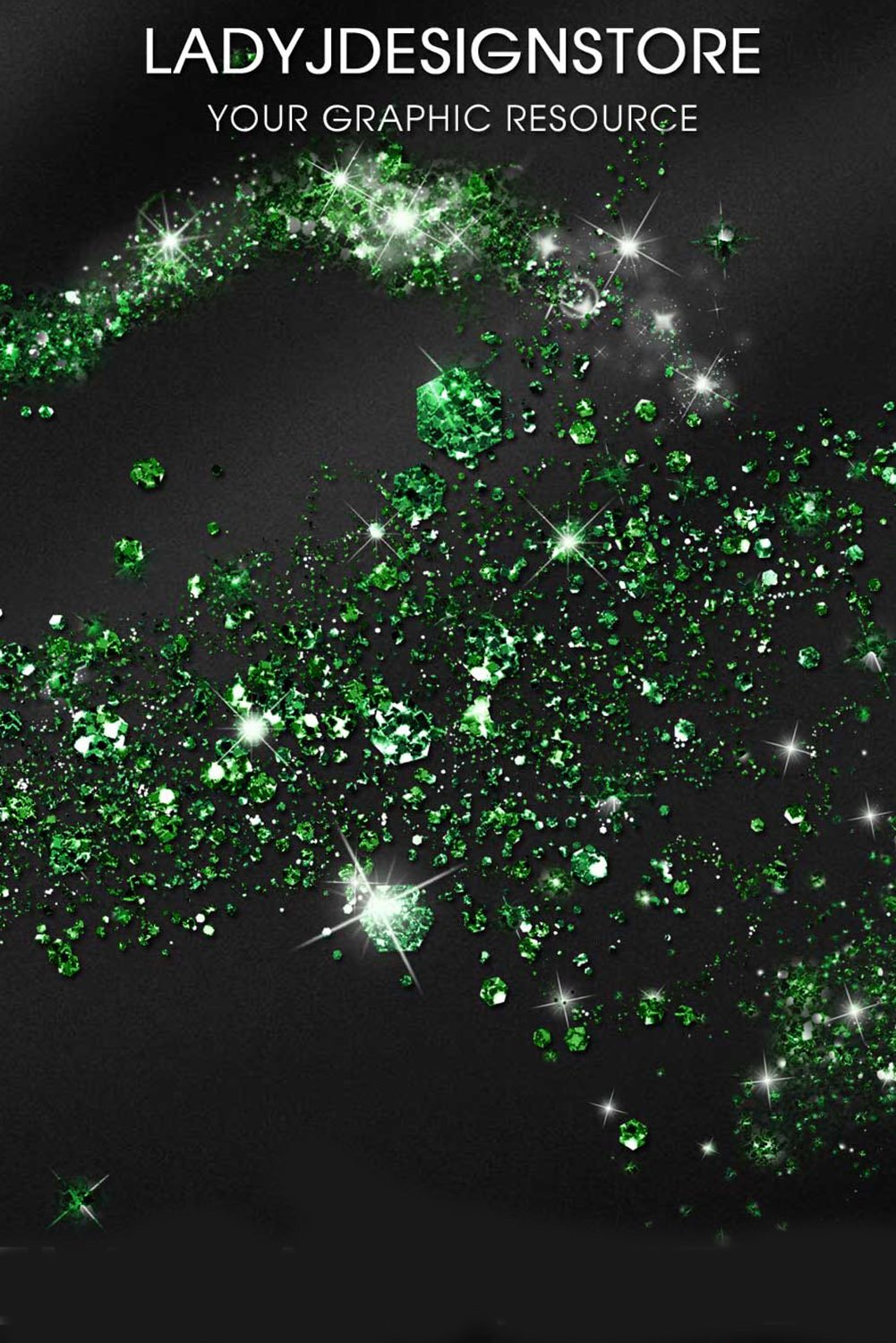 Emerald pixie dust Overlays clipart, Emerald glitter overlay