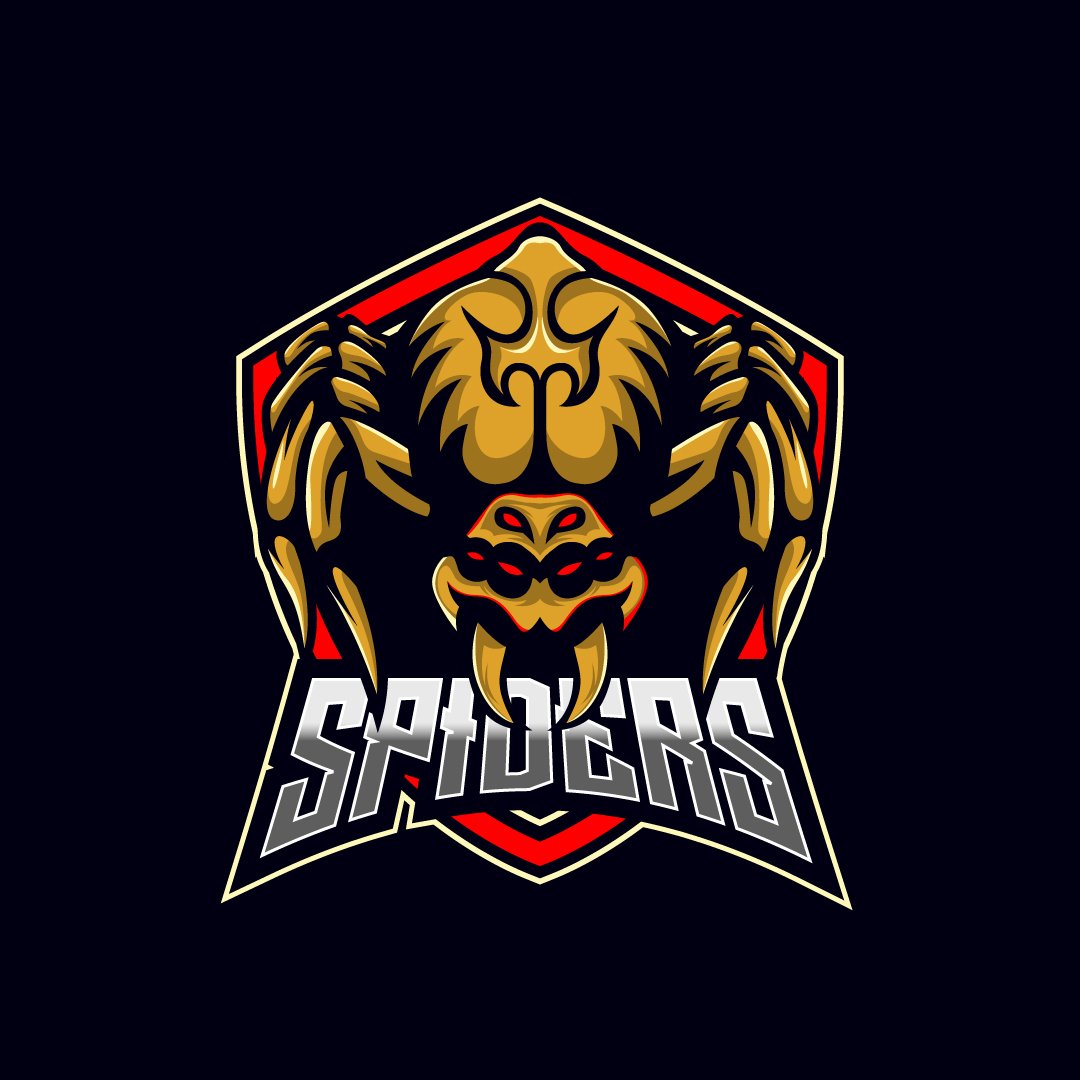 Spider E-sport logo design template