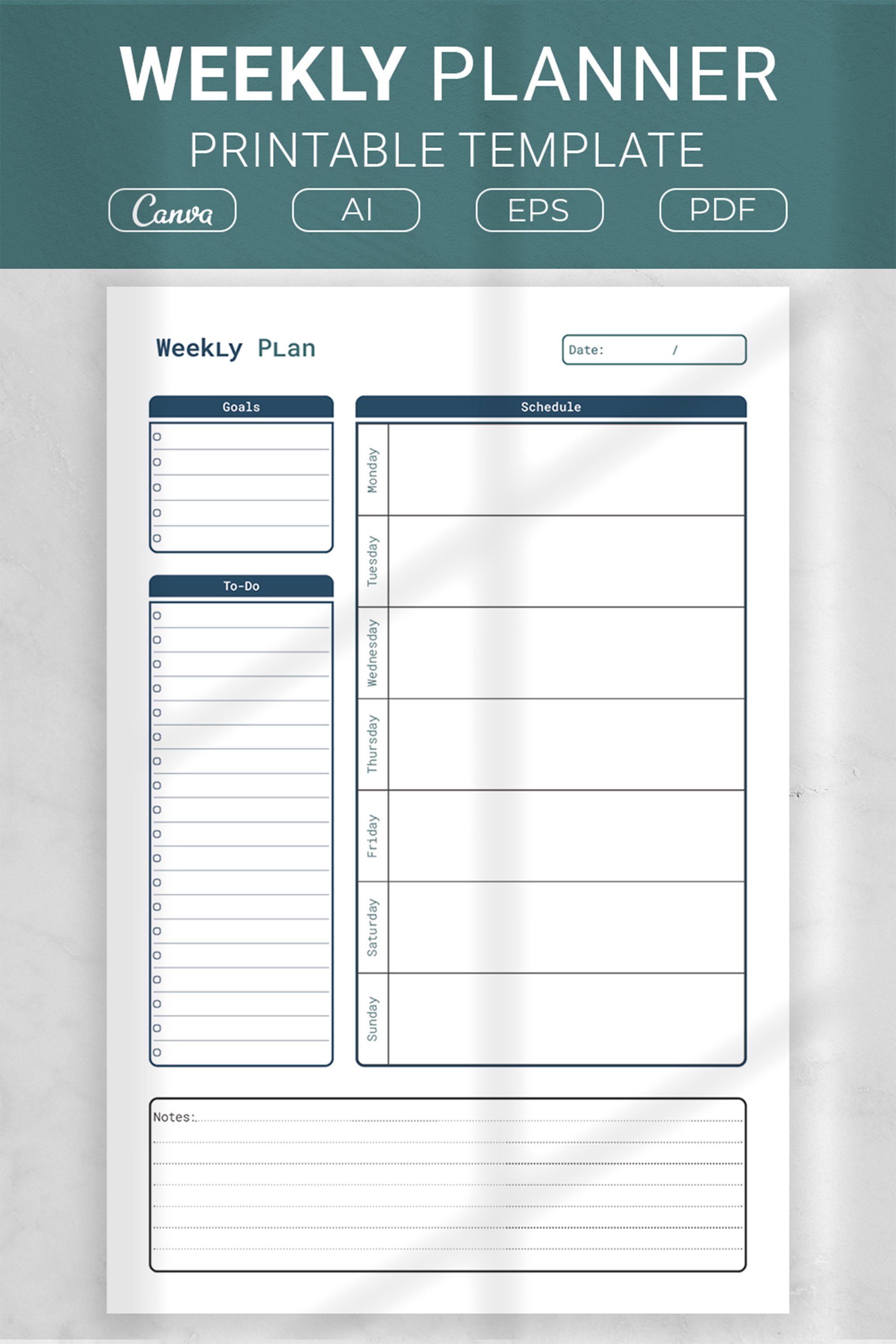Weekly Planner Printable Template (2826470)