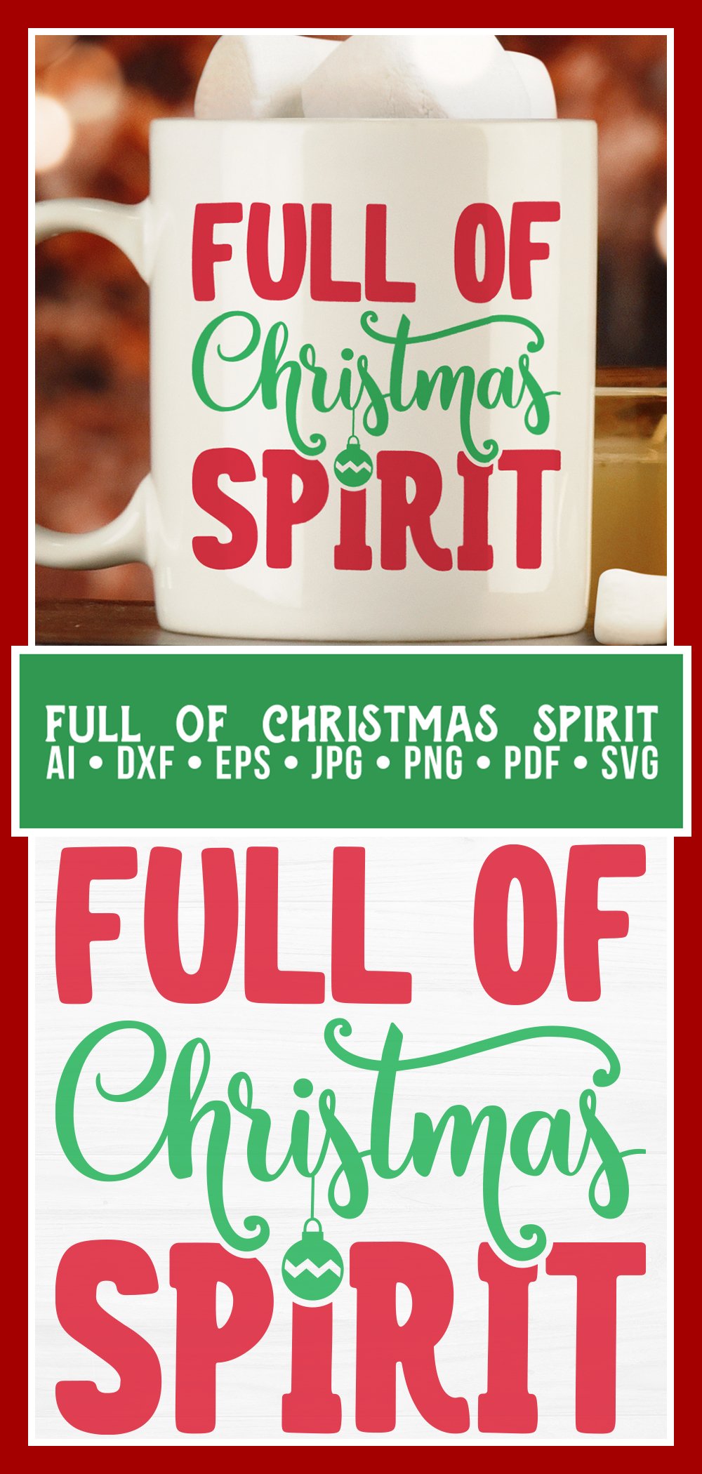 Full of Christmas spirit SVG
