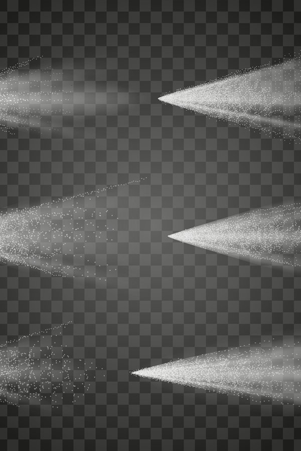 Spray steam effects on