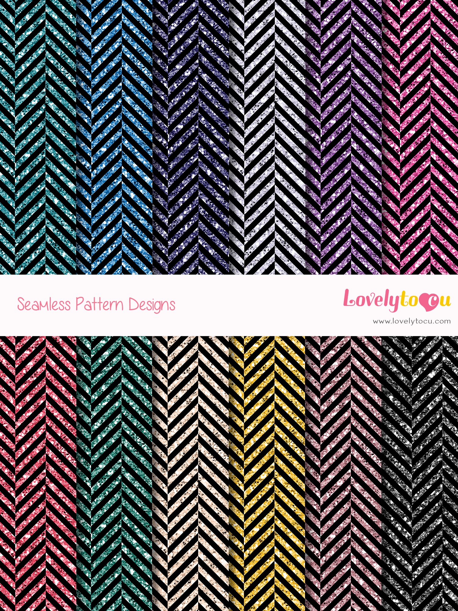 Black chevron on glitter background, seamless (1353737)