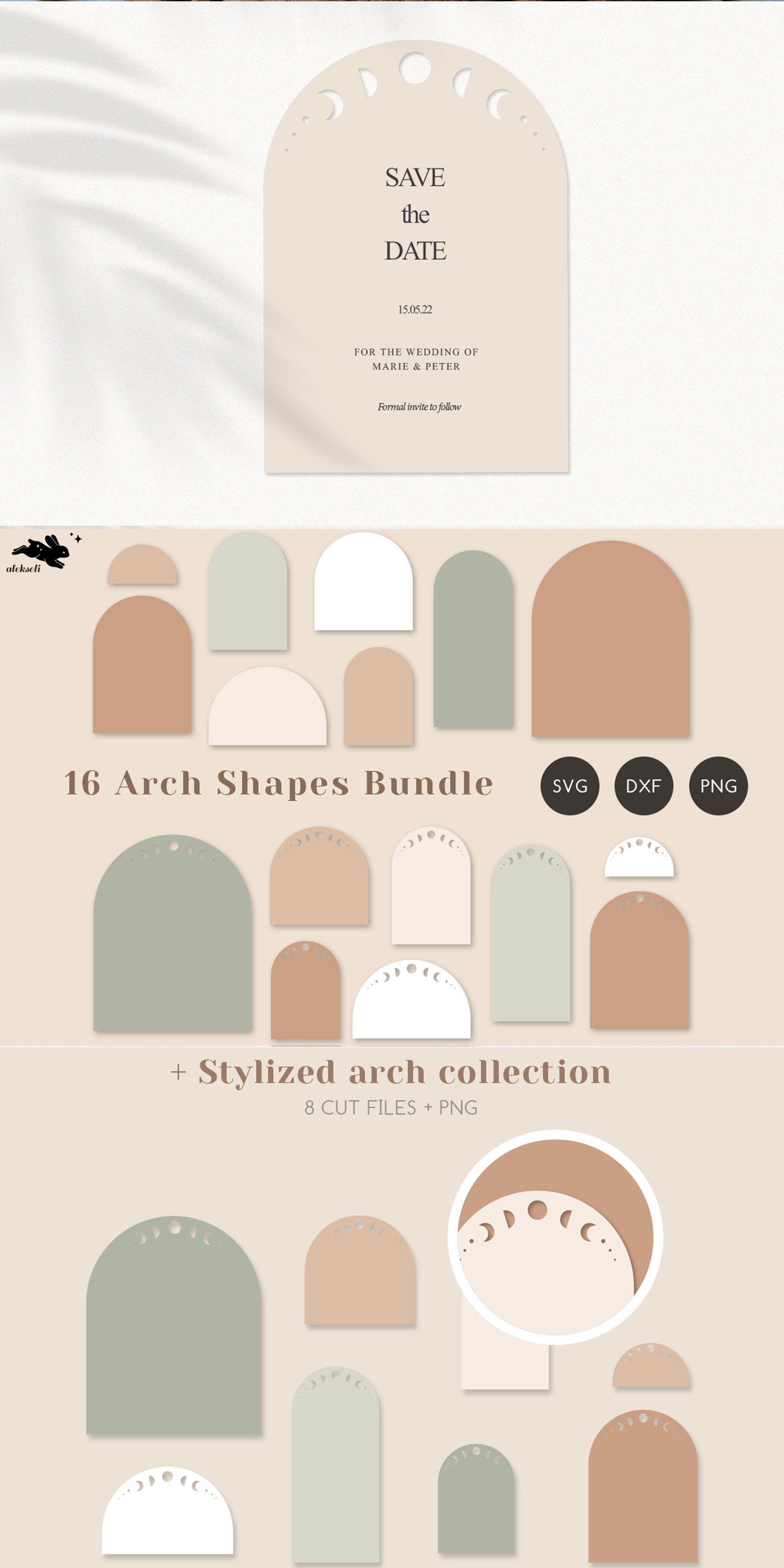 16 x Arch shapes SVG, Arch SVG Bundle