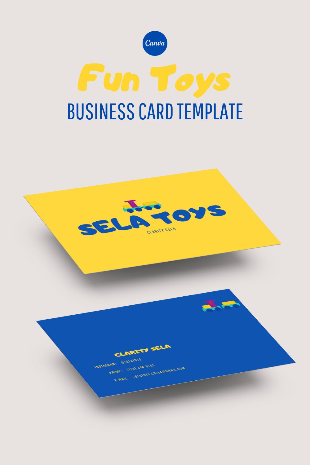 BUSINESS CARD Fun Toys CANVA TEMPLATE