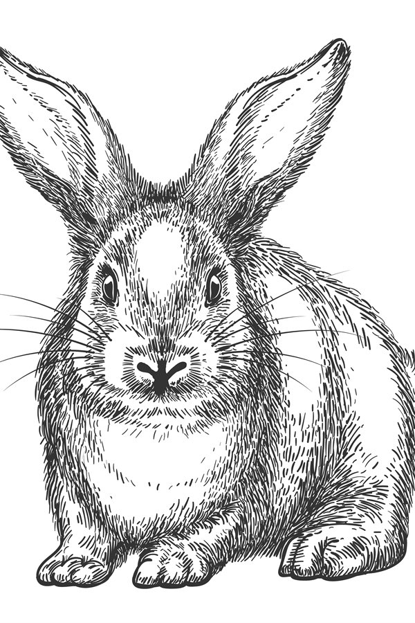 Vintage rabbit sketch