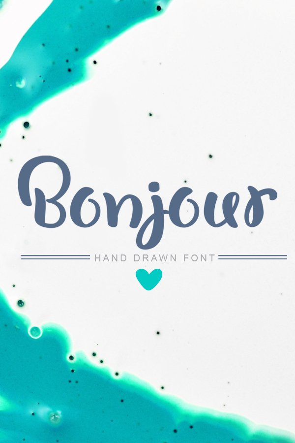 Bonjour Hand Drawn Font