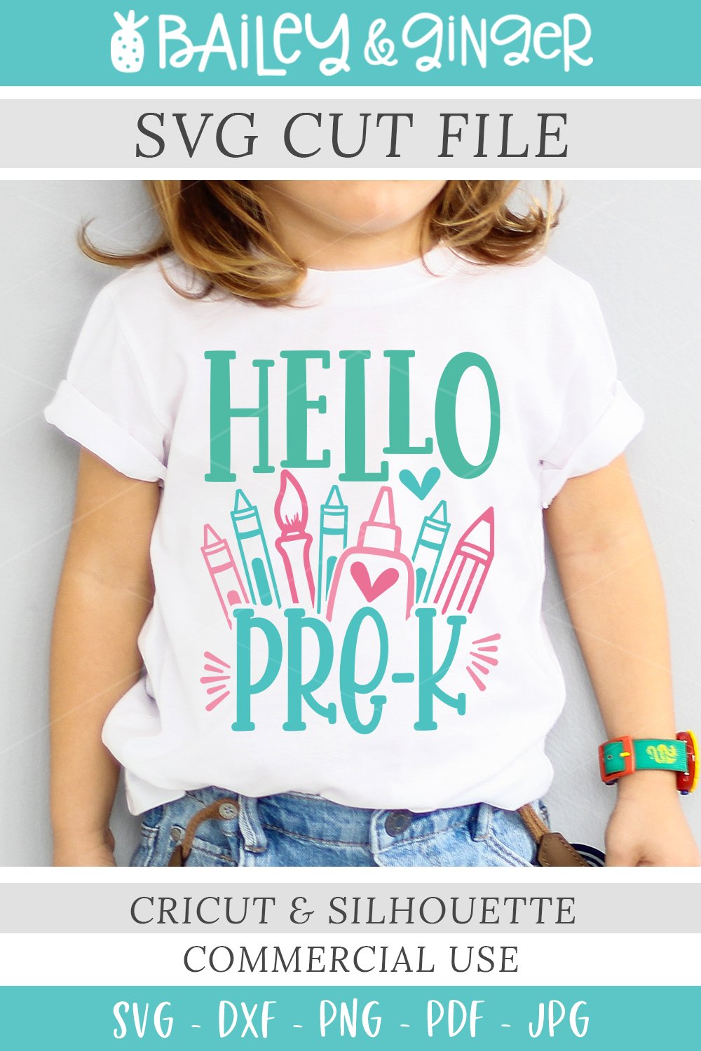 Hello Pre-K - First Day of School SVG Cut File