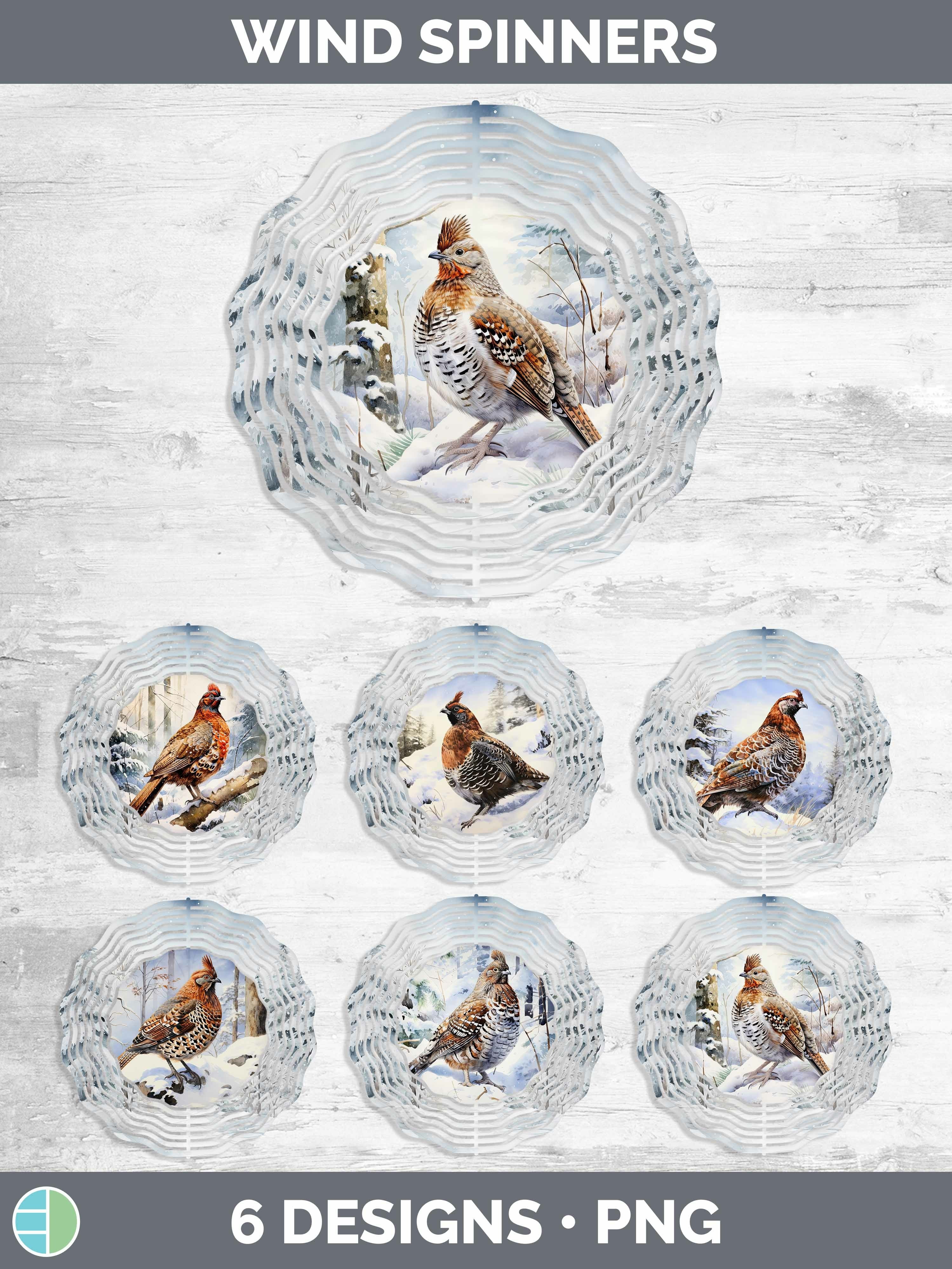 Snow Grouse Wind Spinner | Bundle Spinner Designs