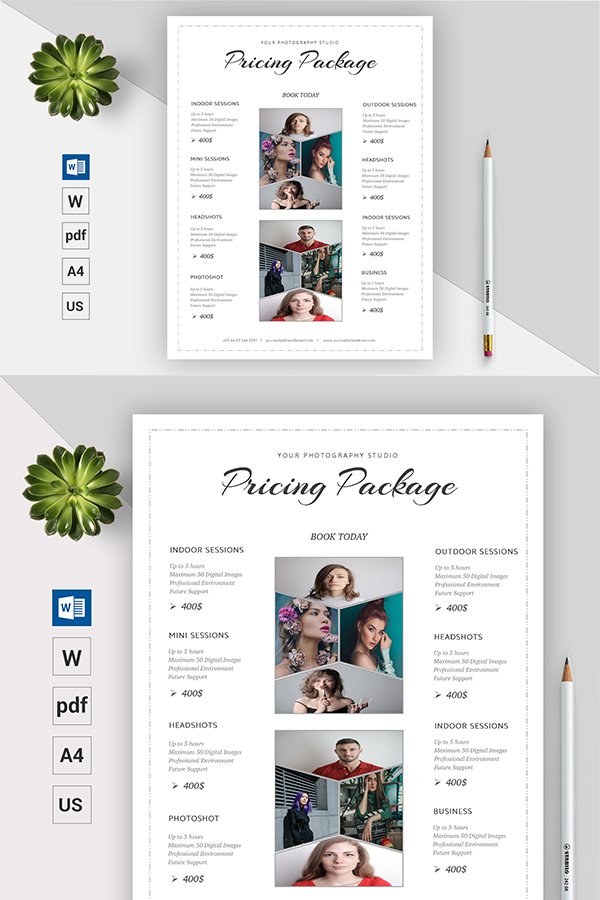 Photography Pricing Package