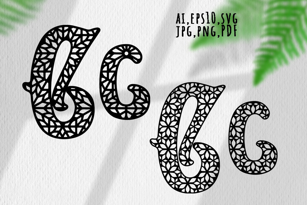 Decorative letter C. SVG Cut file