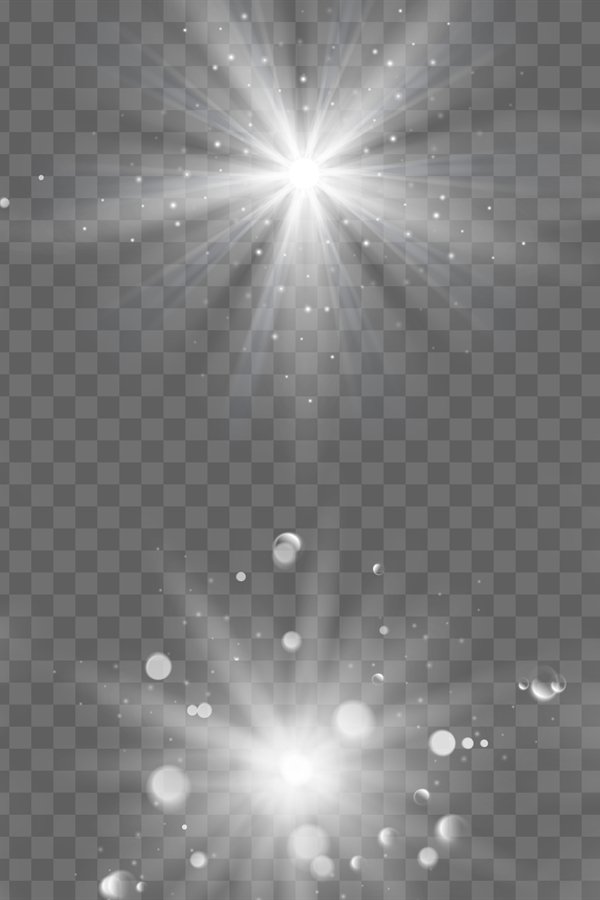 Flares and rays effect. White light burst, star sparkle. Mag