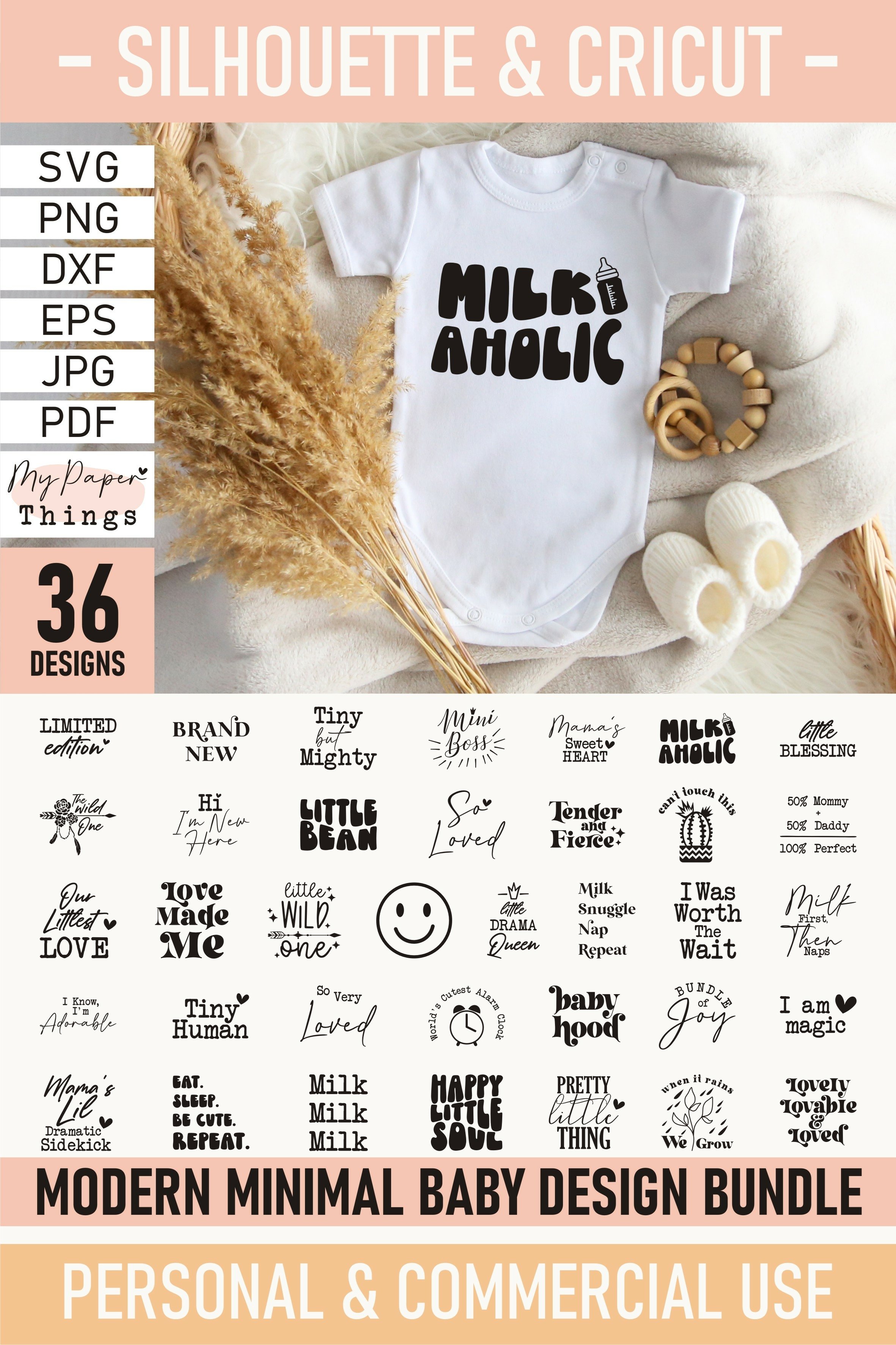 Modern Minimal Baby SVG Design Bundle