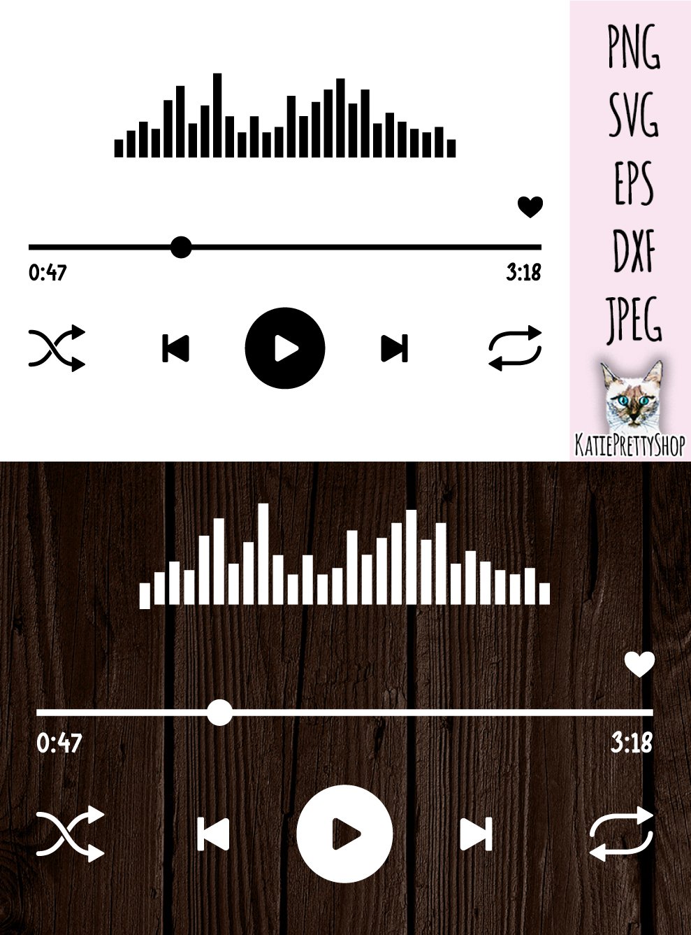 Music Player svg cut file.