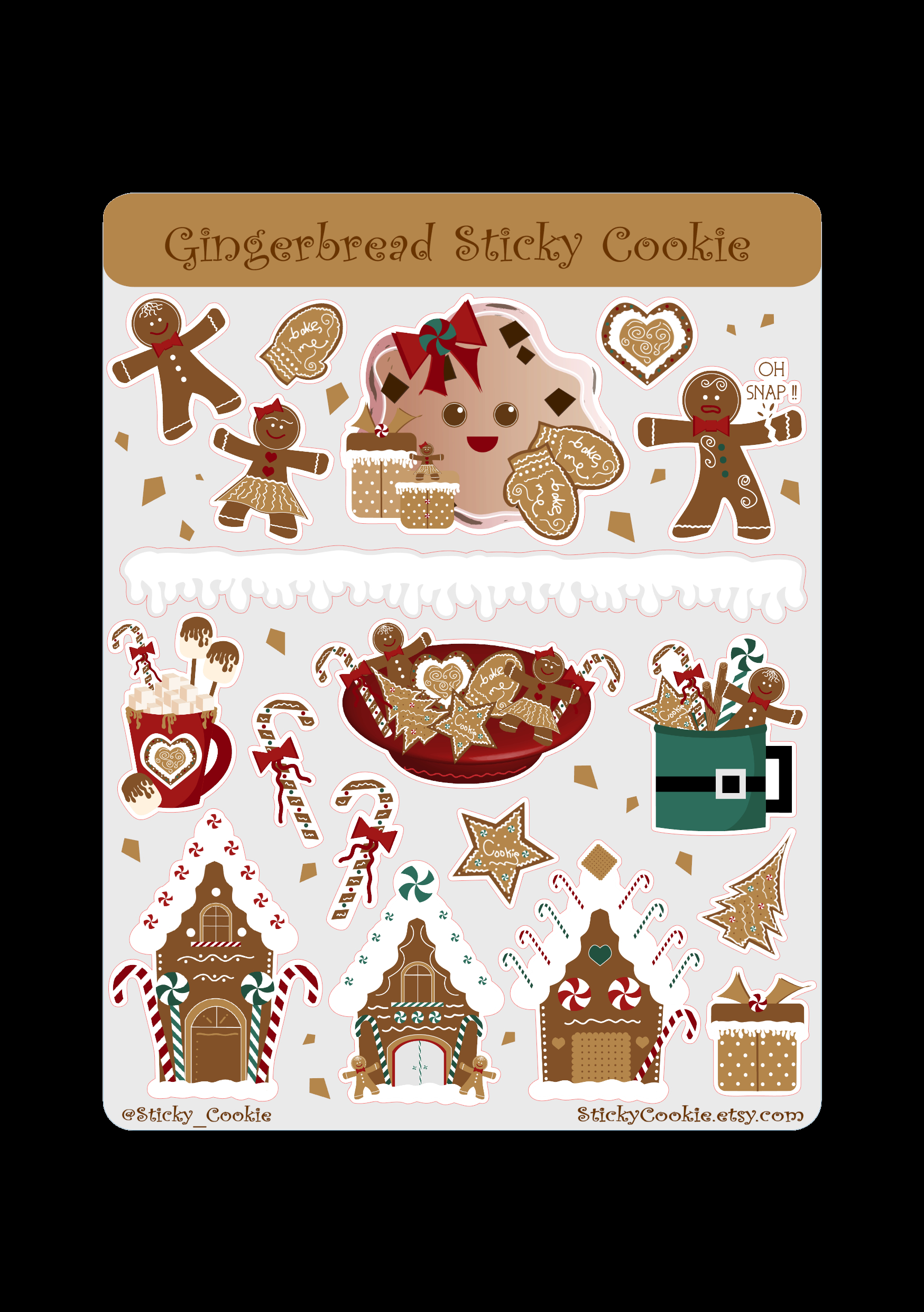 Digital Gingerbread Clipart