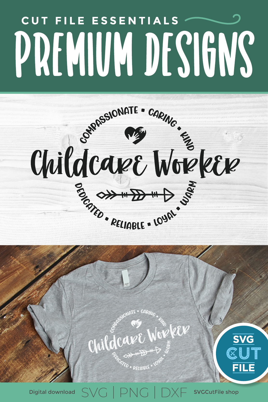 Childcare worker svg for Cricut