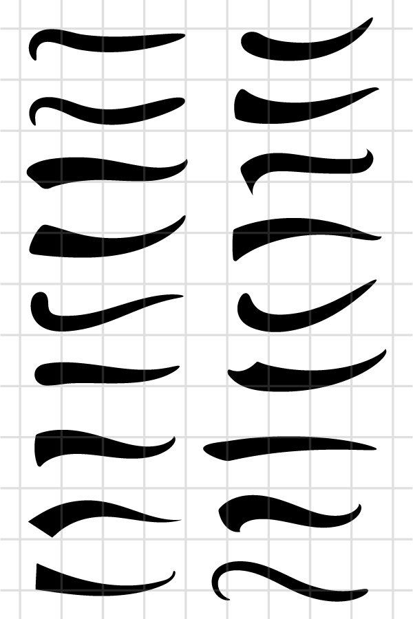 Underlines Lettering Lines SVG, Cut File, vector