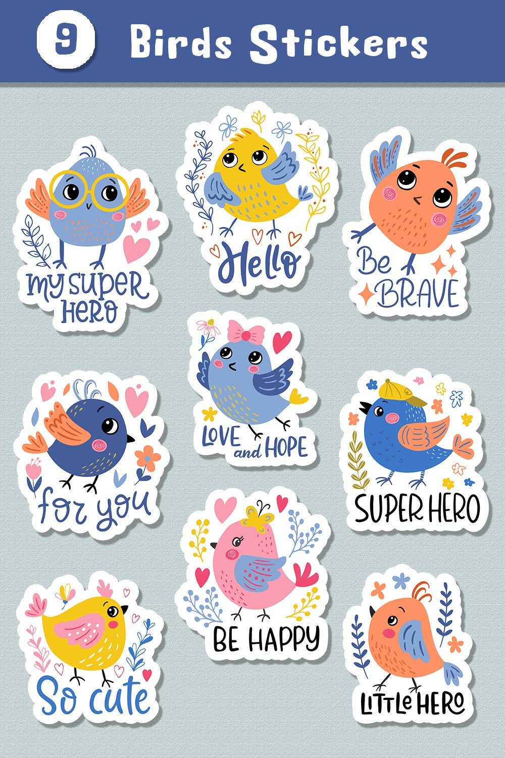 Birds Stickers. Printable Stickers