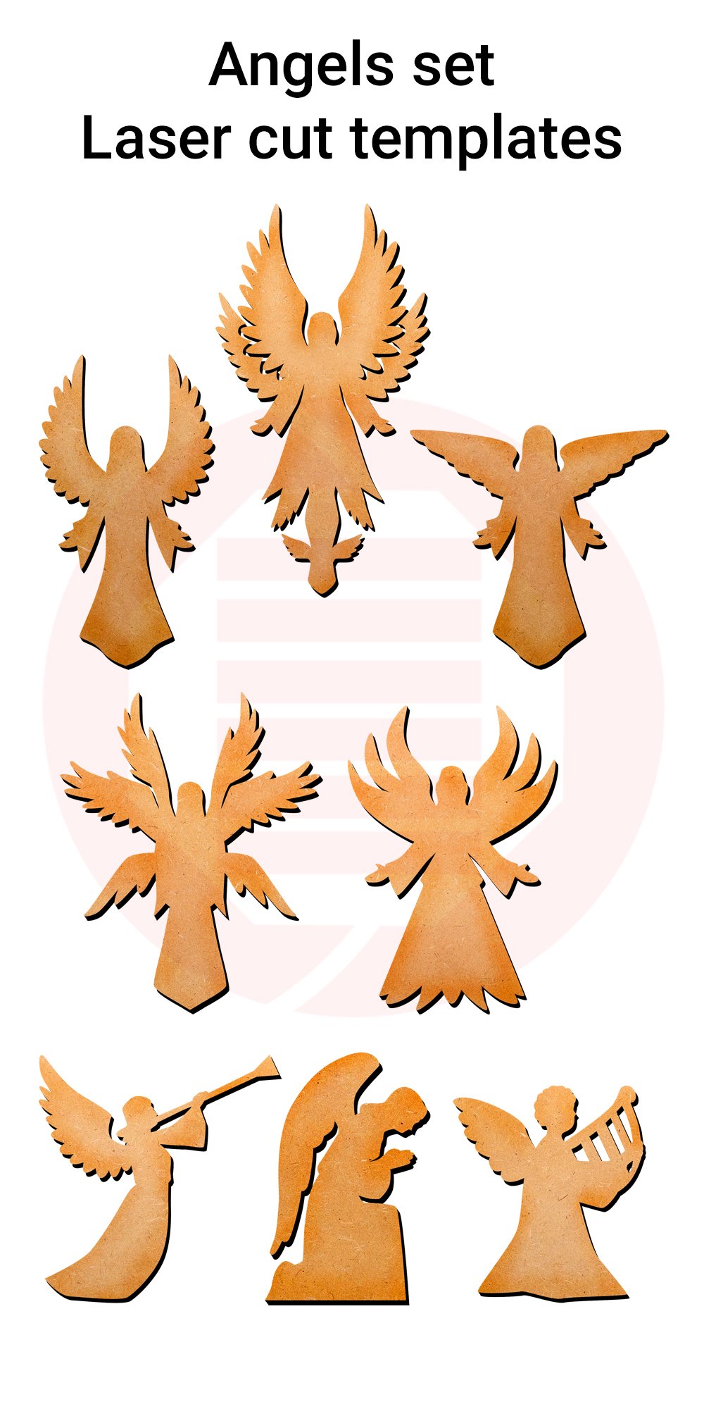 Laser cut wedding angels glowforge svg home decor diy