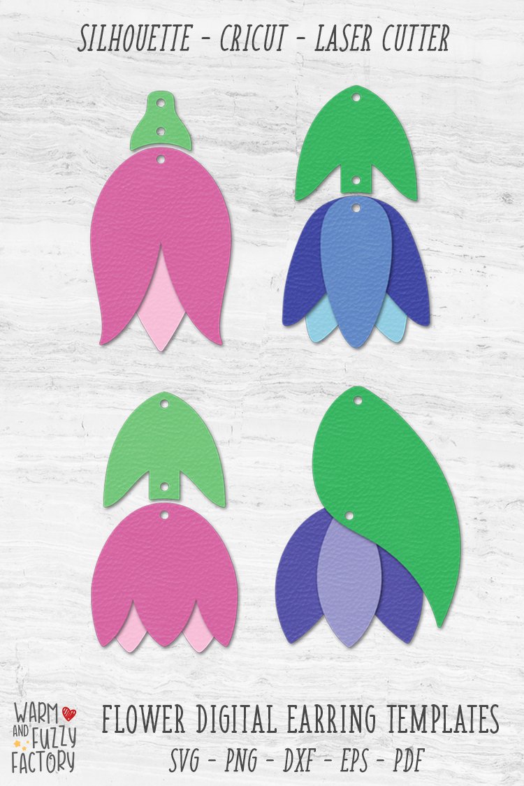Flower Earring SVG | Earring Templates | SVG Cut File