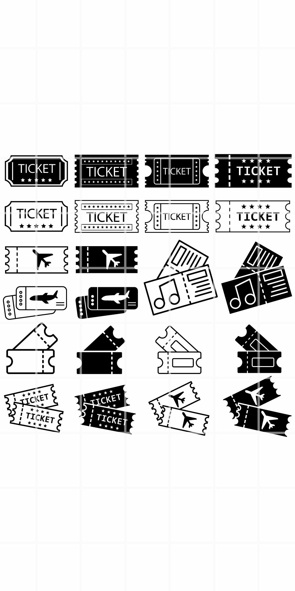 Ticket SVG. Ticket png. Ticket cut file. Ticket clipart. EPS