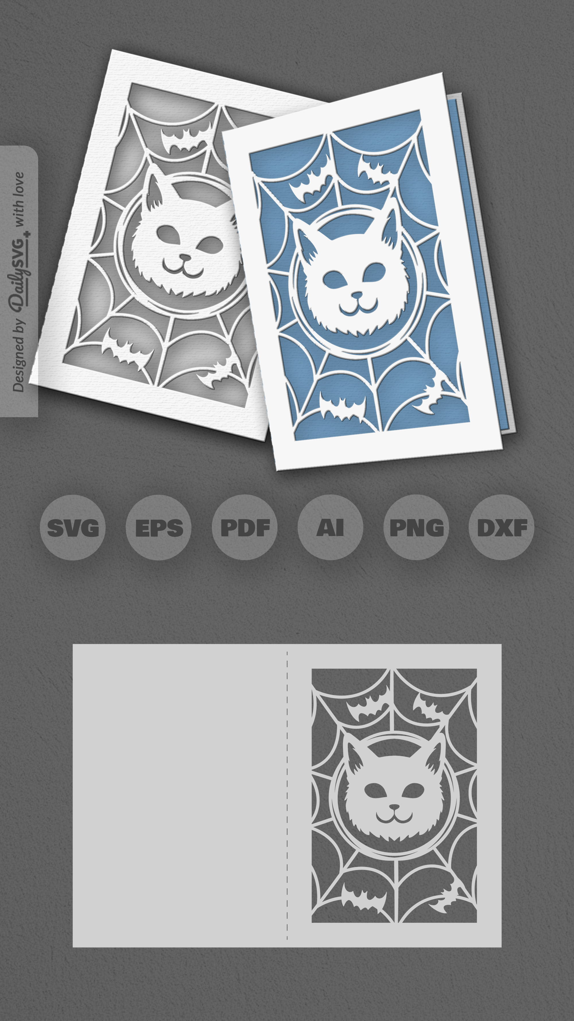 Halloween Greeting Card SVG (5767630)