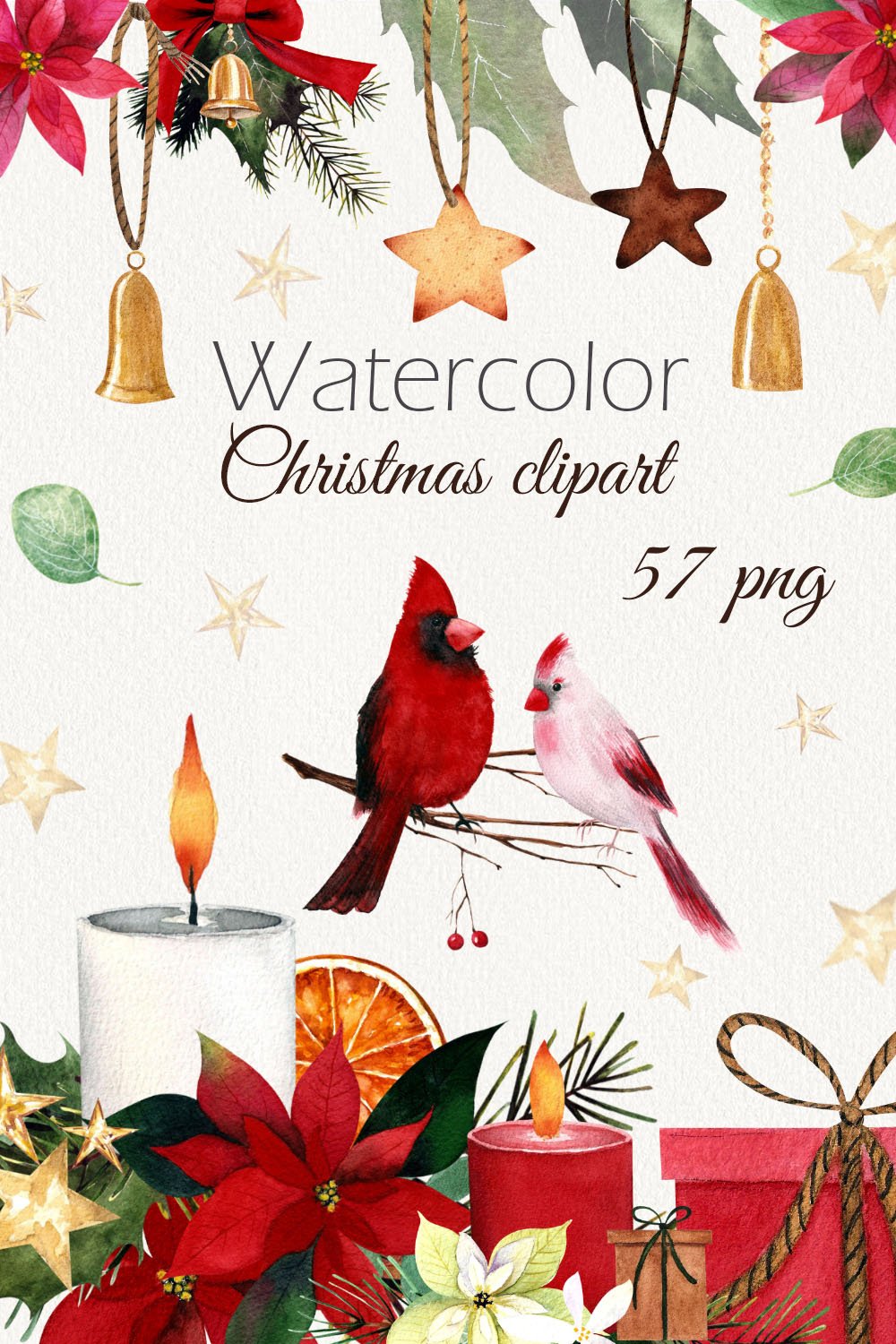 Watercolor christmas clipart (1623141)
