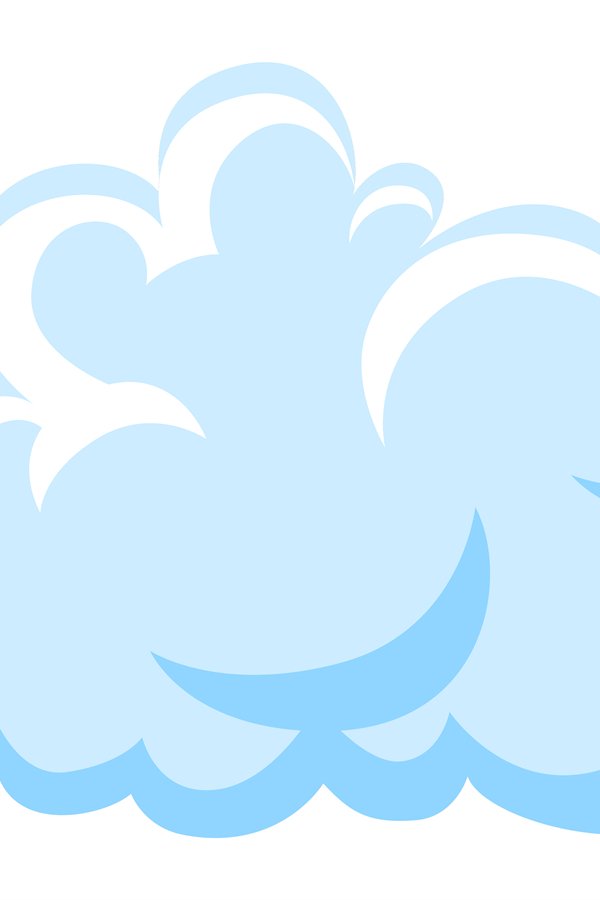 Cloud icon. Cute sky in cartoon style. Vector illustration.