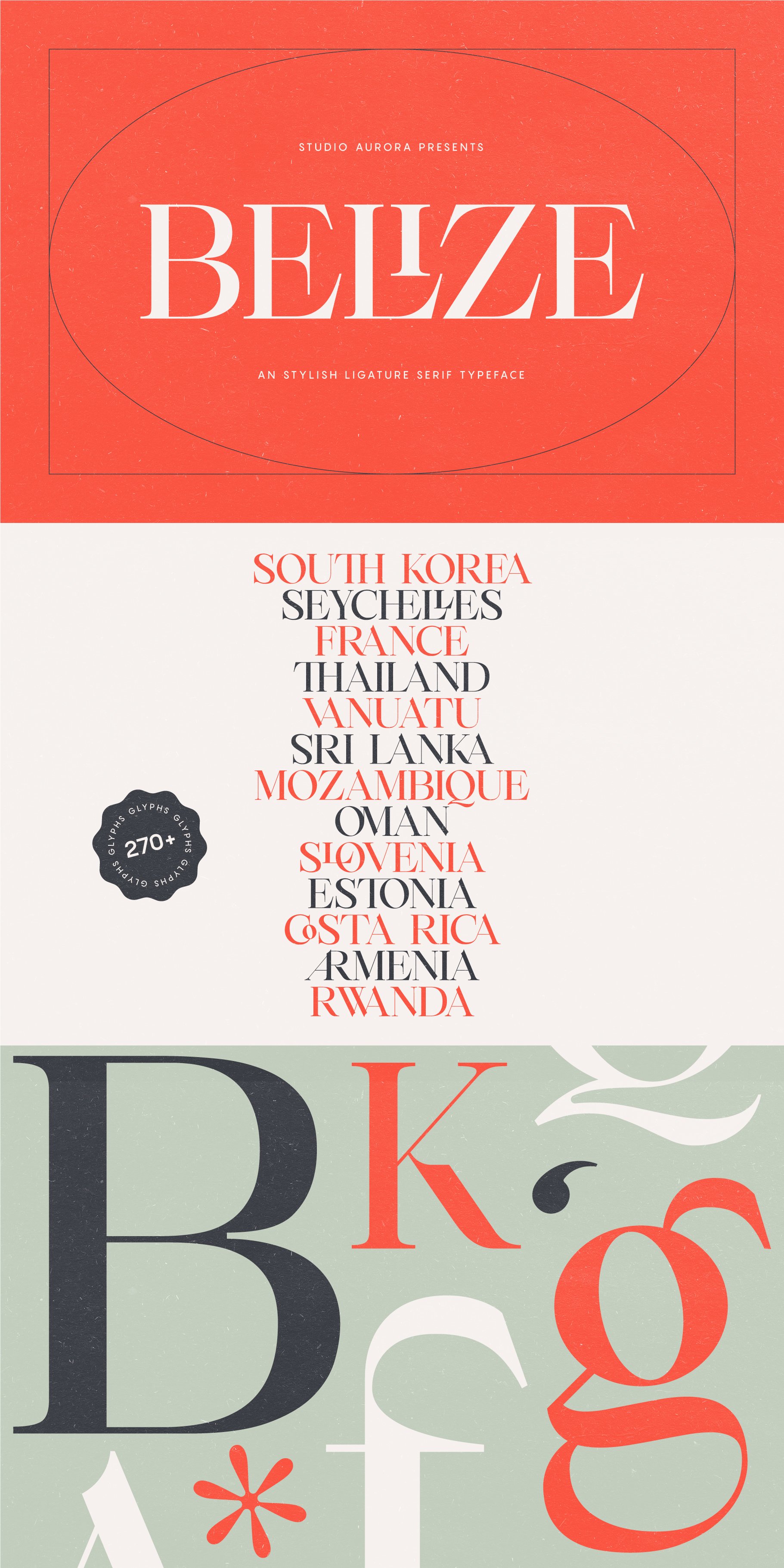 Belize - Stylish Ligature Serif Font