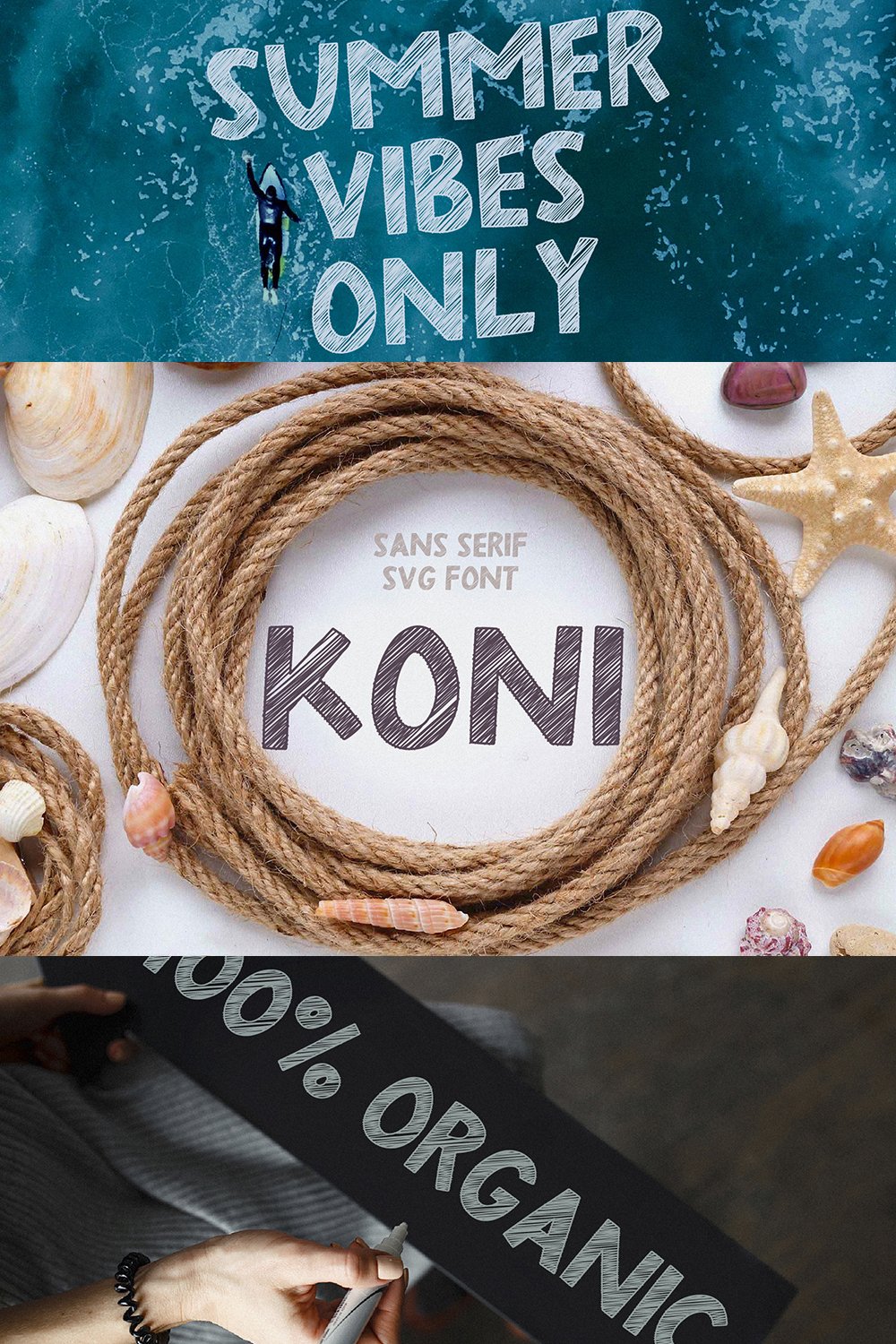 Sans serif SVG font Koni