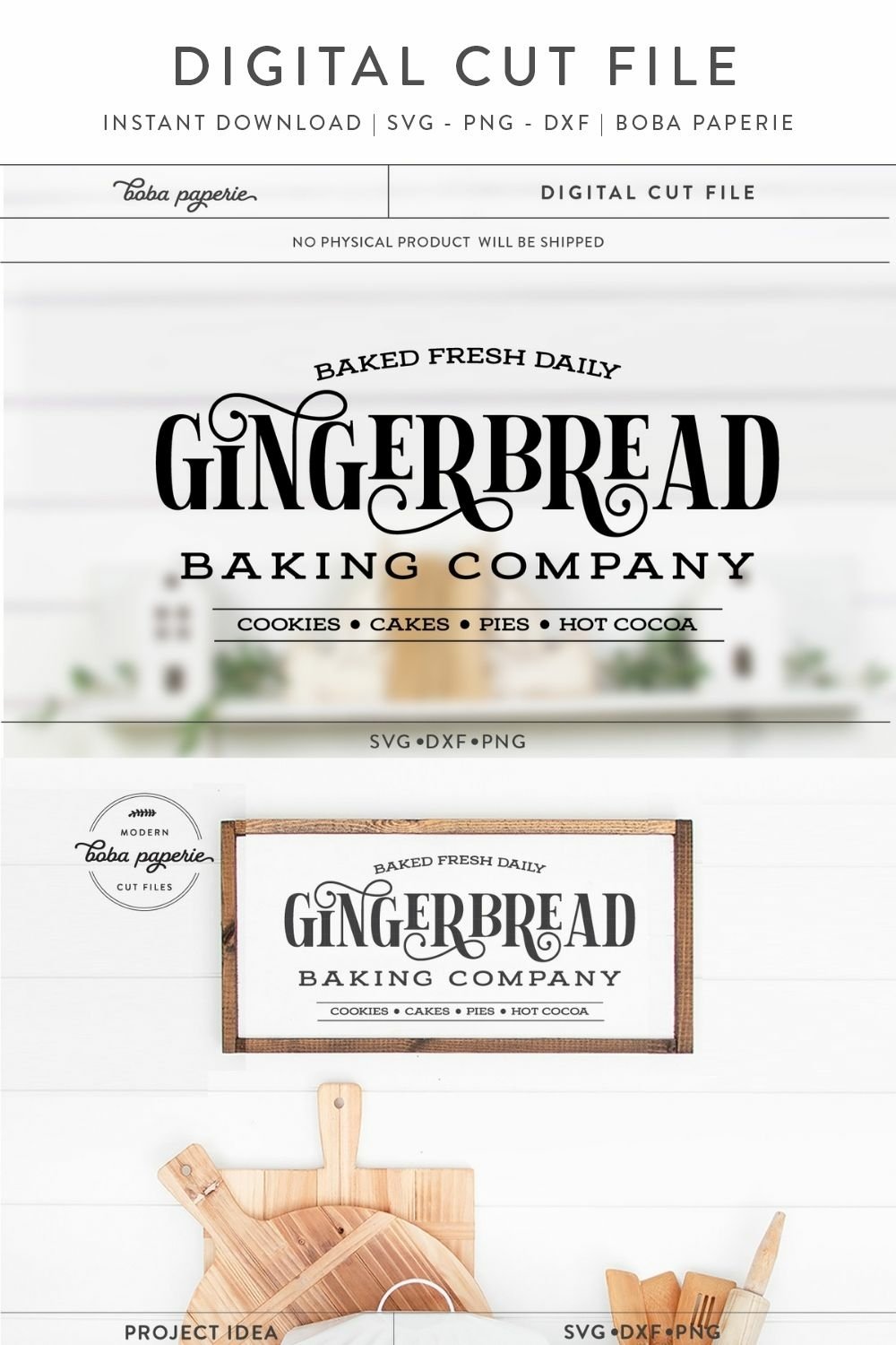 Gingerbread Baking Co | Farmhouse christmas kitchen decor