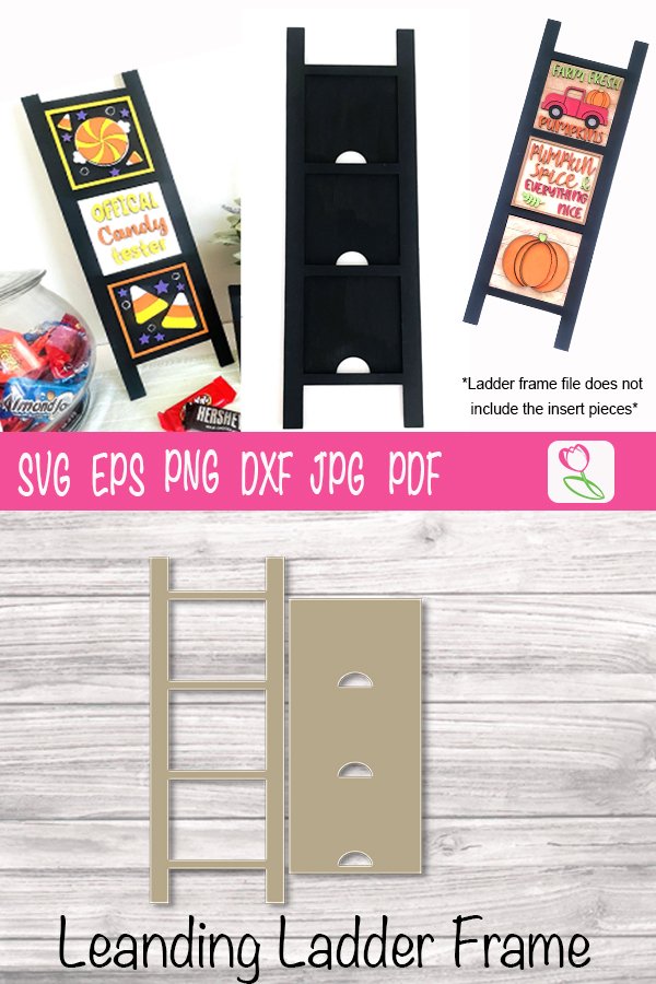 leaning ladder frame glowforge laser svg cut file