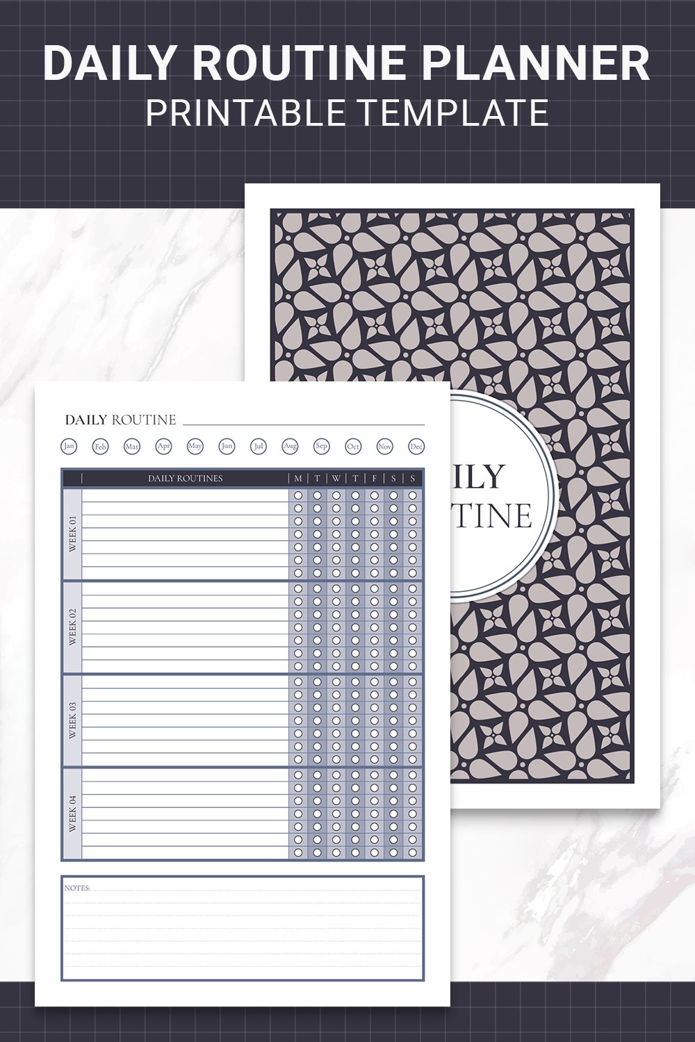 Daily Routine Planner Printable Template