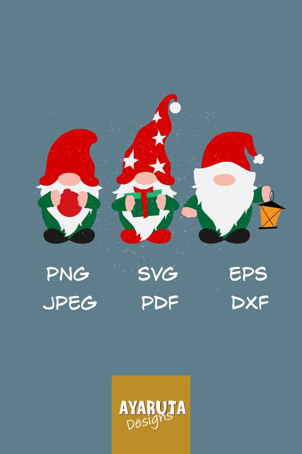 Christmas Gnomes Clipart SVG Hygge Gnomes in Santa (1053626)