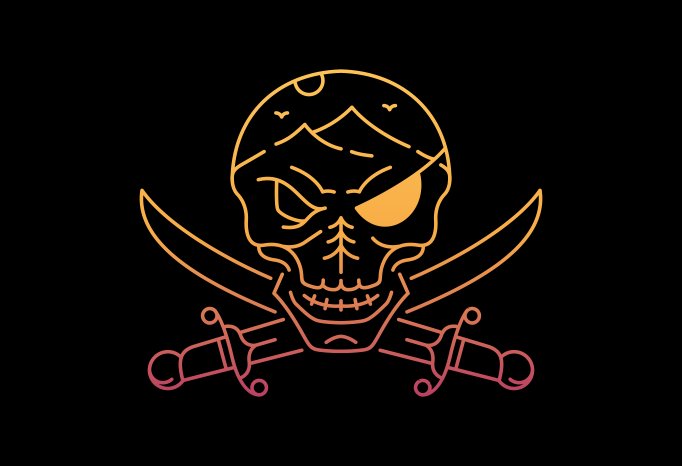 Pirate Skull in Nature