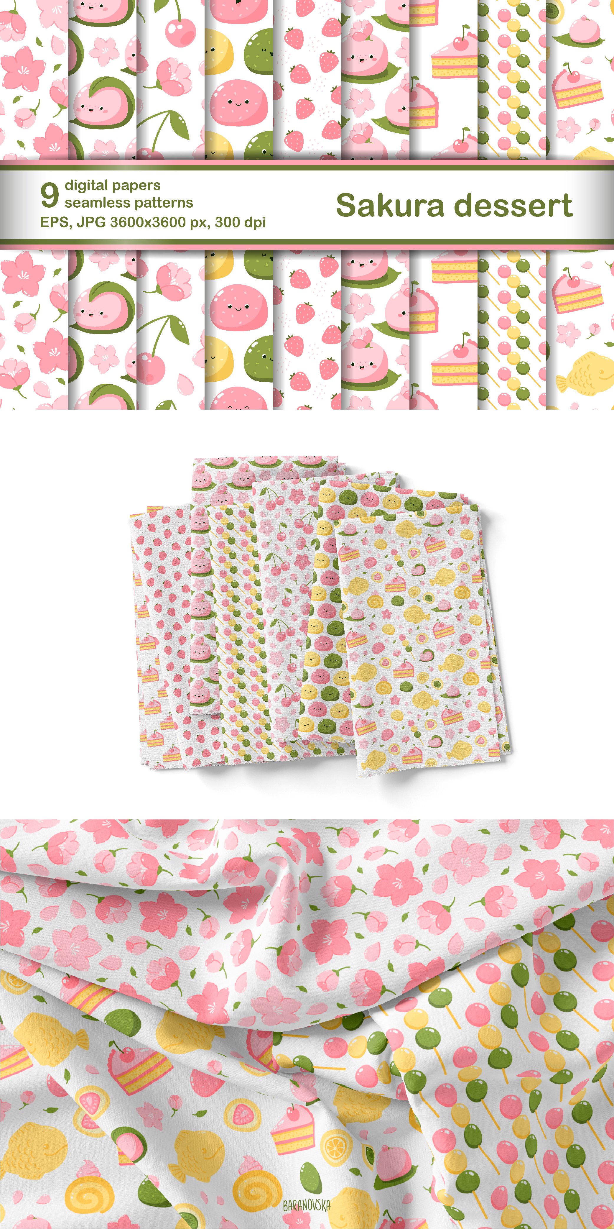 Sakura dessert patterns